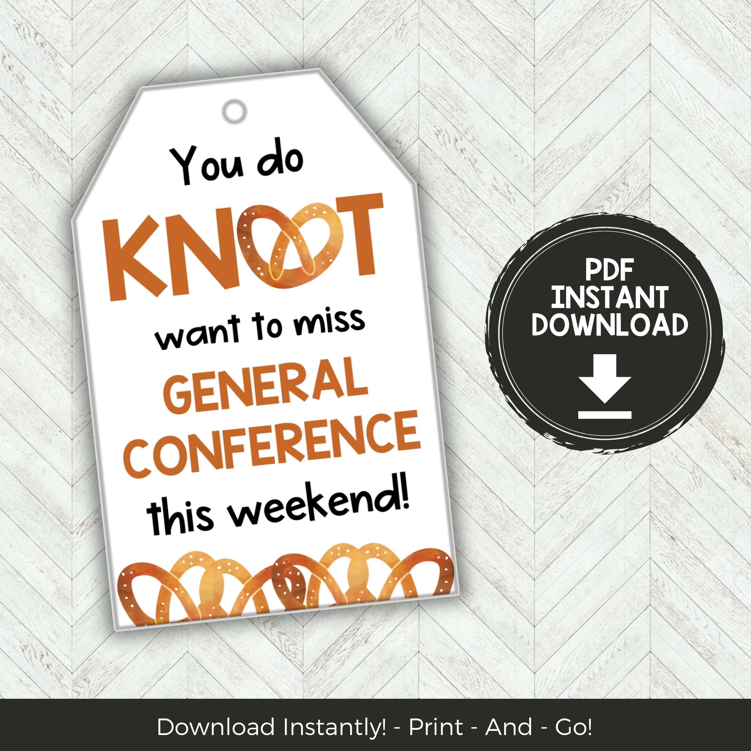 LDS Printable General Conference Treat Tag, Primary General Conference ...
