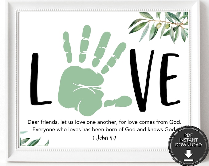 Easter Handprint Craft for Kid, Bible Verse Christian Printable ...