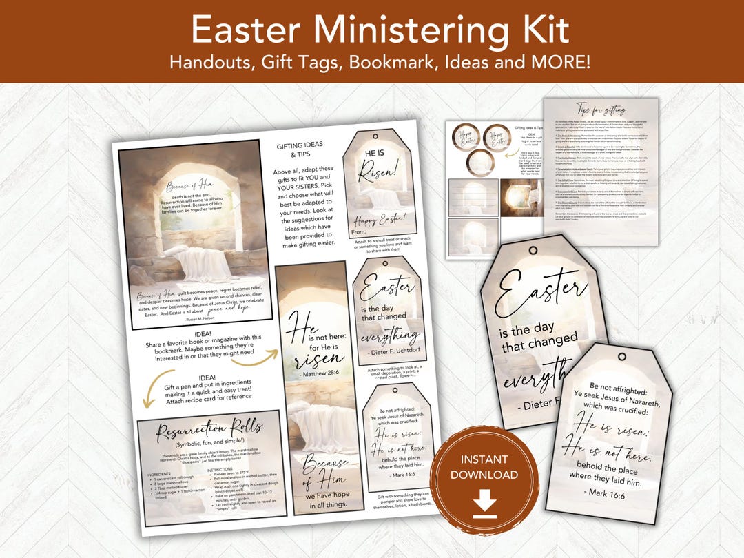 Easter Ministering Kit, Relief Society Gift Idea, LDS Ministering ...