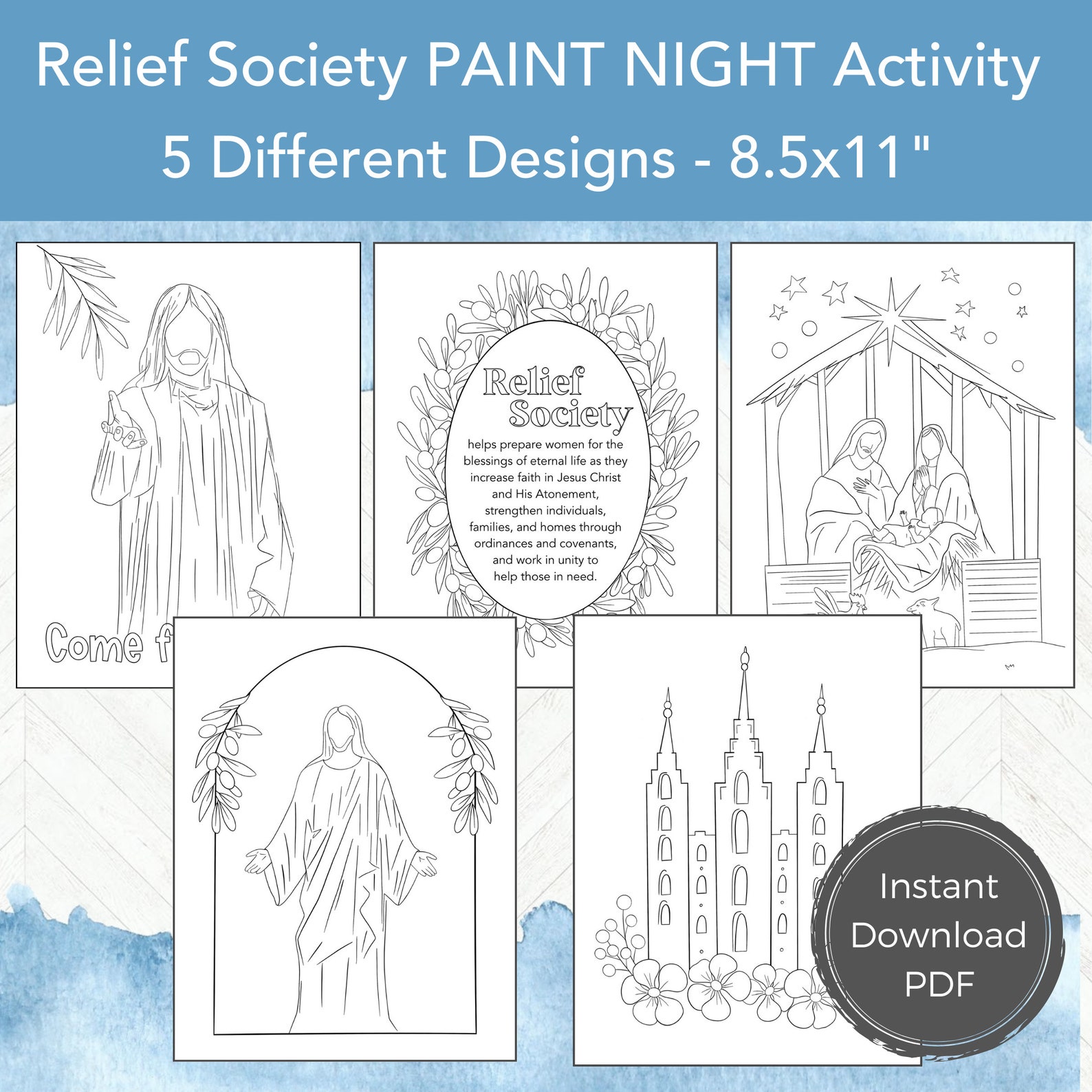 Relief Society Activity, Watercolor Paint Night, Young Women Activity ...