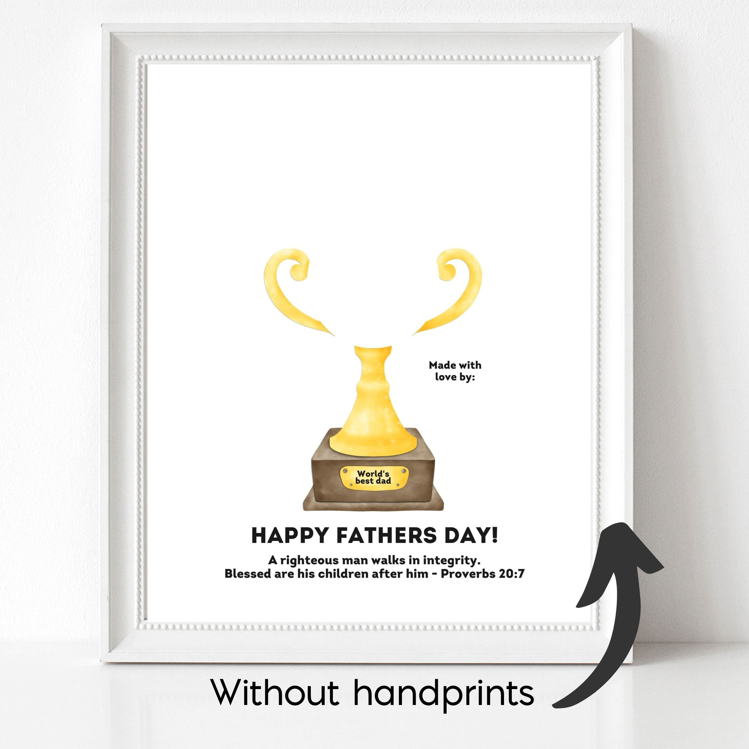Christian Fathers Day Handprint Printable Fathers Day Card, Dad Gift ...