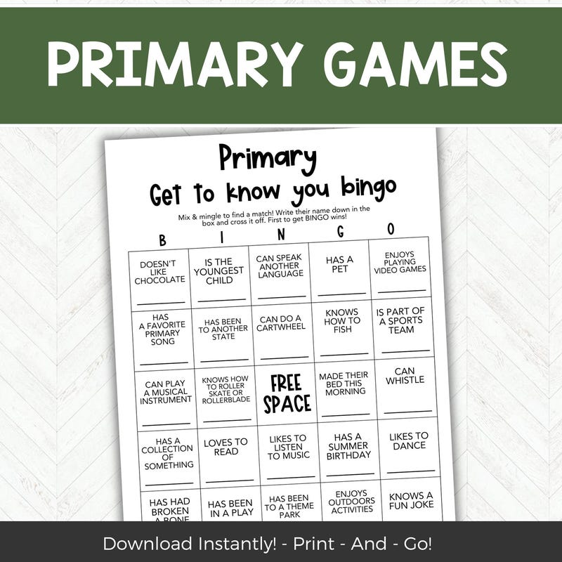 Get to Know You Bingo - Etsy