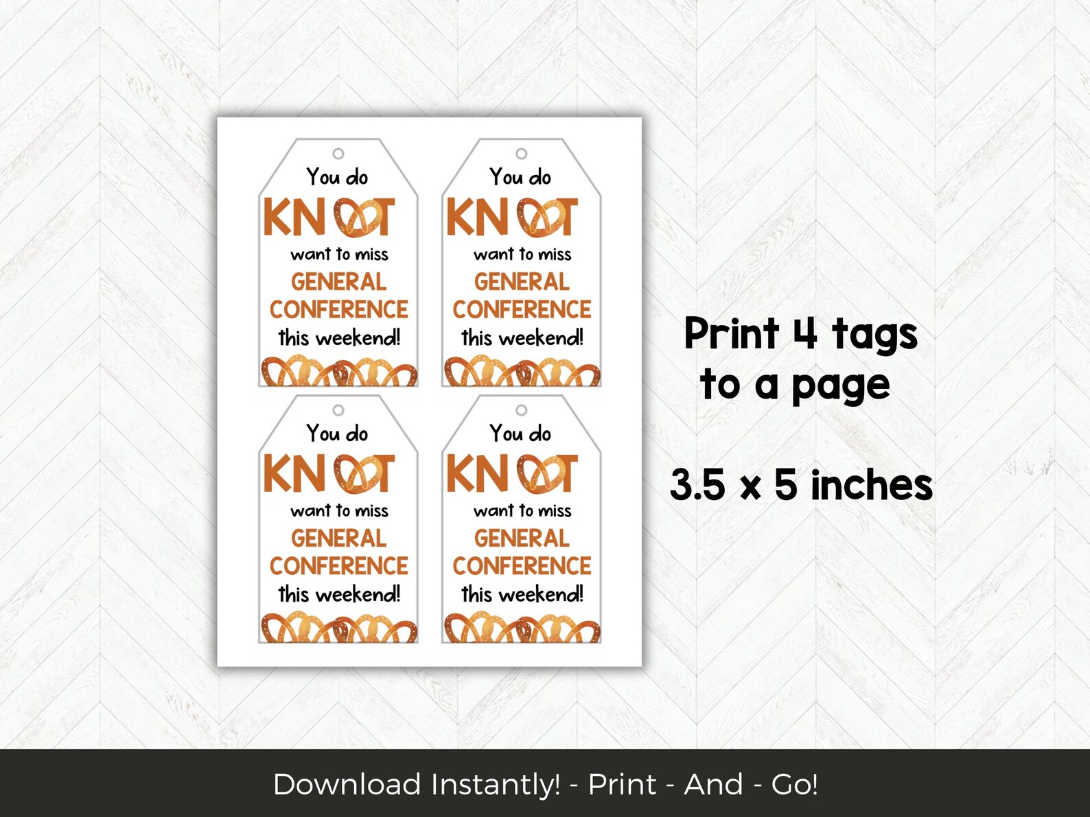 LDS Printable General Conference Treat Tag, Primary General Conference ...