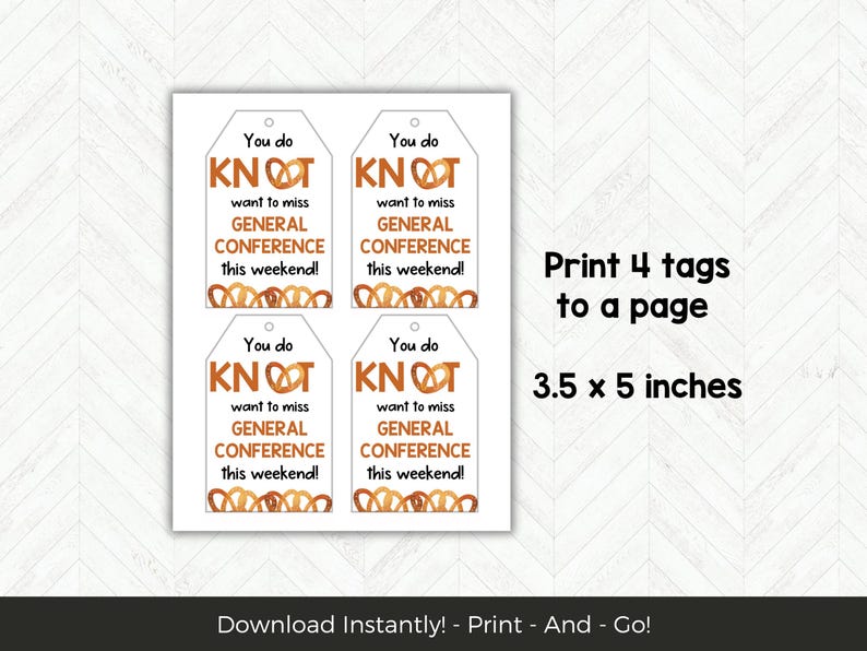 LDS Printable General Conference Treat Tag, Primary General Conference ...
