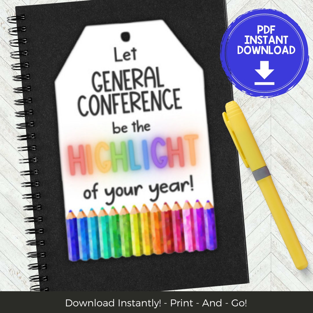 LDS General Conference Treat Tag, Primary General Conference Tag ...