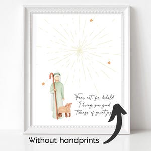 Fear Not Christmas Handprint Art, Isaiah Christmas Story Bible Verse ...