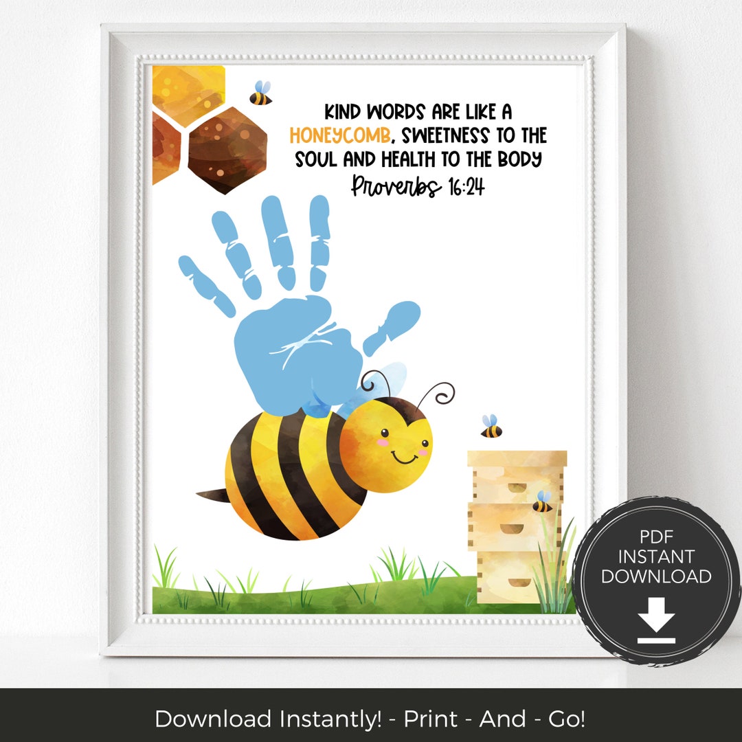 Speak Kind Words Childrens Bible Verse Handprint Craft, Christian ...
