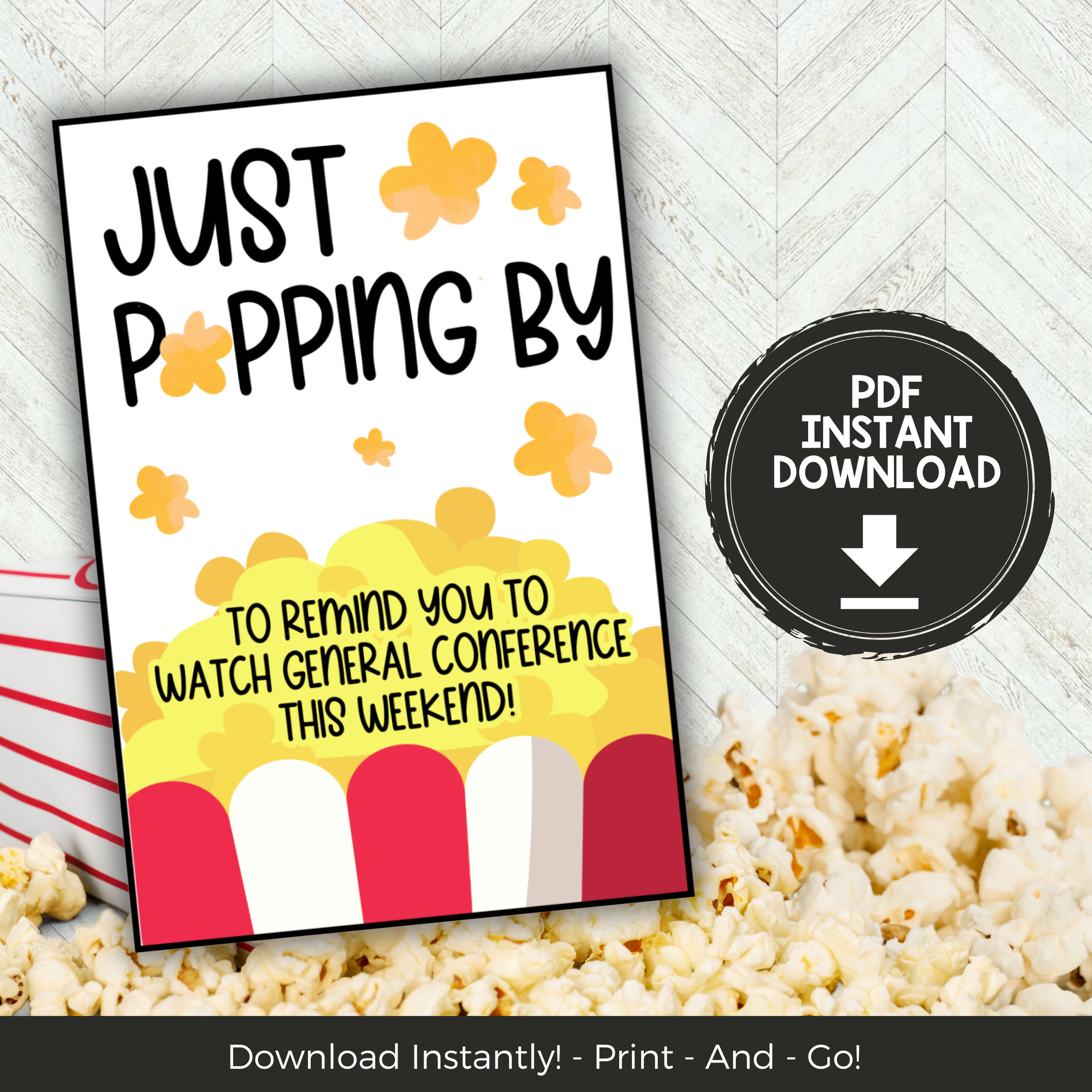 Printable LDS General Conference Treat Tag, Primary General Conference ...