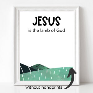 Lamb of God Children's Bible Handprint Craft, Scripture Handprint Art ...