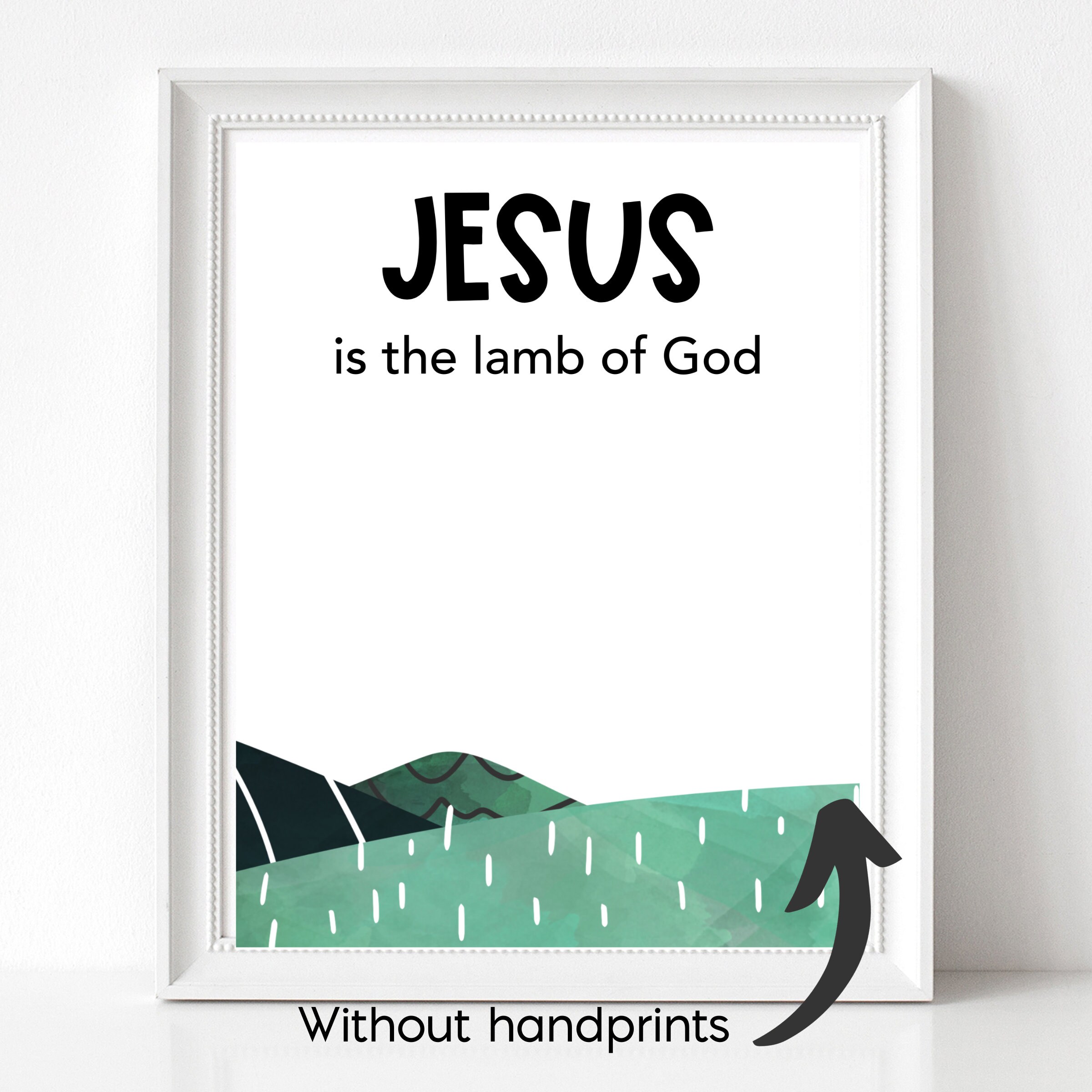 Lamb of God Children's Bible Handprint Craft, Scripture Handprint Art ...