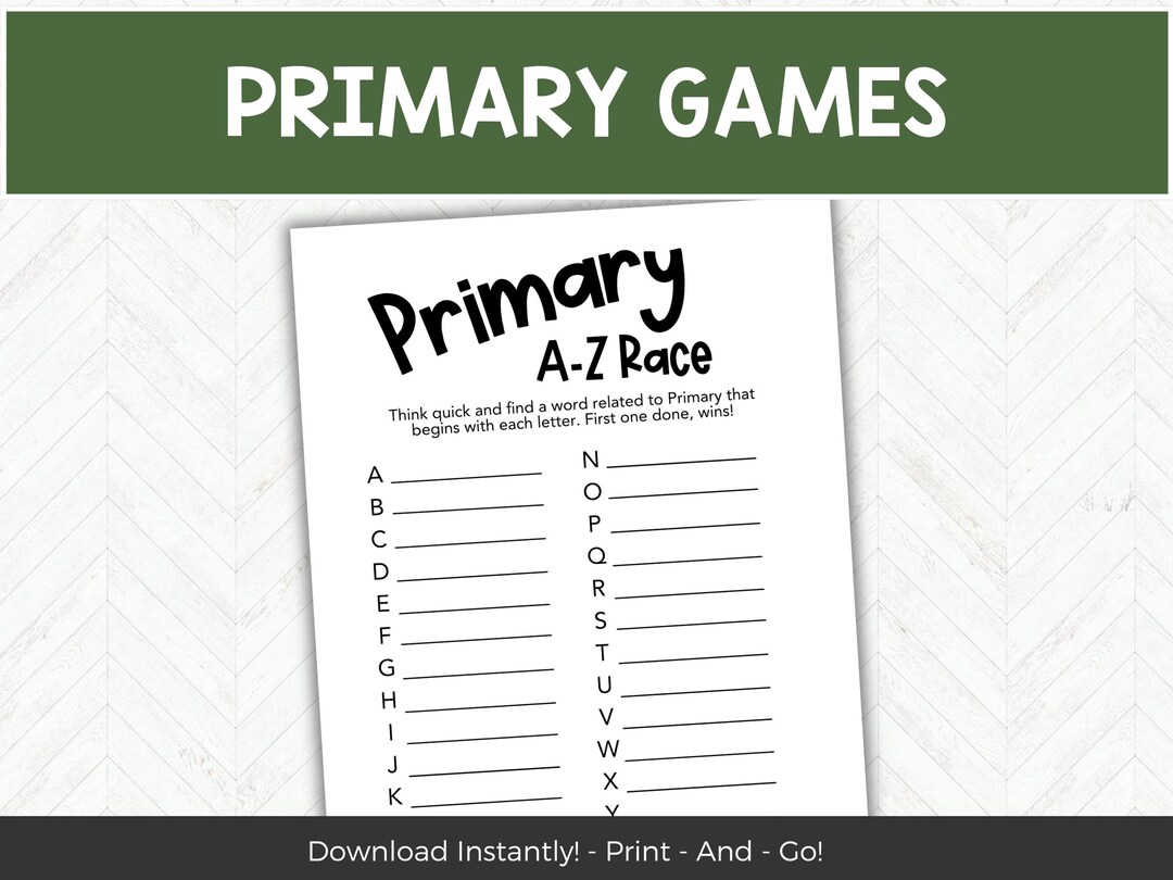 LDS Primary Activity, Easy LDS Printable Game Idea, Activity Days ...