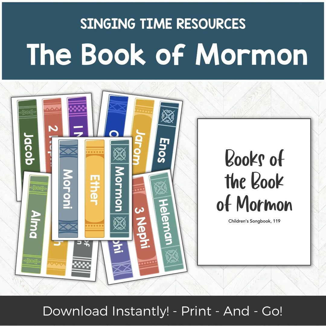 LDS Primary Music Visual Aids, Books of the Book of Mormon Song, Come ...