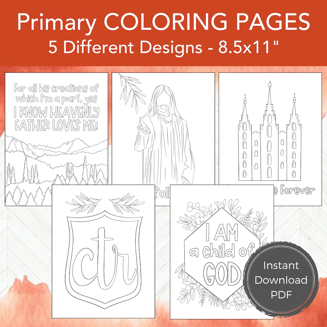 LDS Printable Primary Coloring Page, Easy Activity Day Idea, I Am a ...