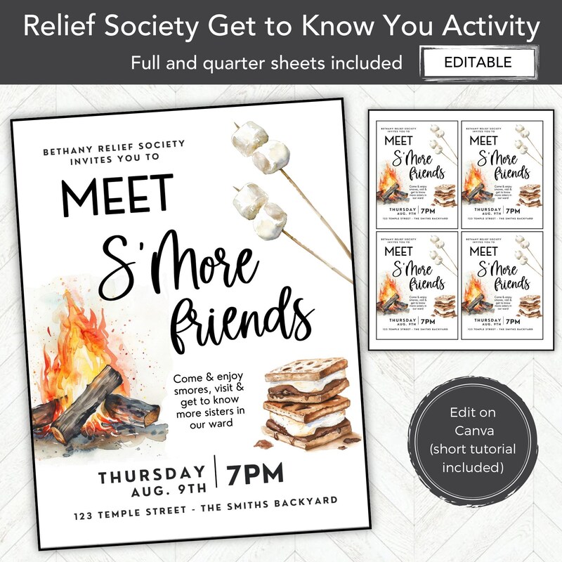 Smores Invitation - Etsy