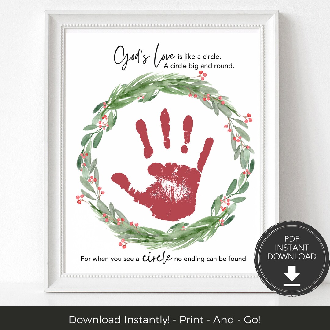 Scripture Handprint Christmas Craft DIY, Baby's First Christmas Toddler ...