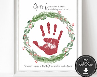 Scripture Fingerprint Christmas Craft DIY, Baby's First Christmas ...