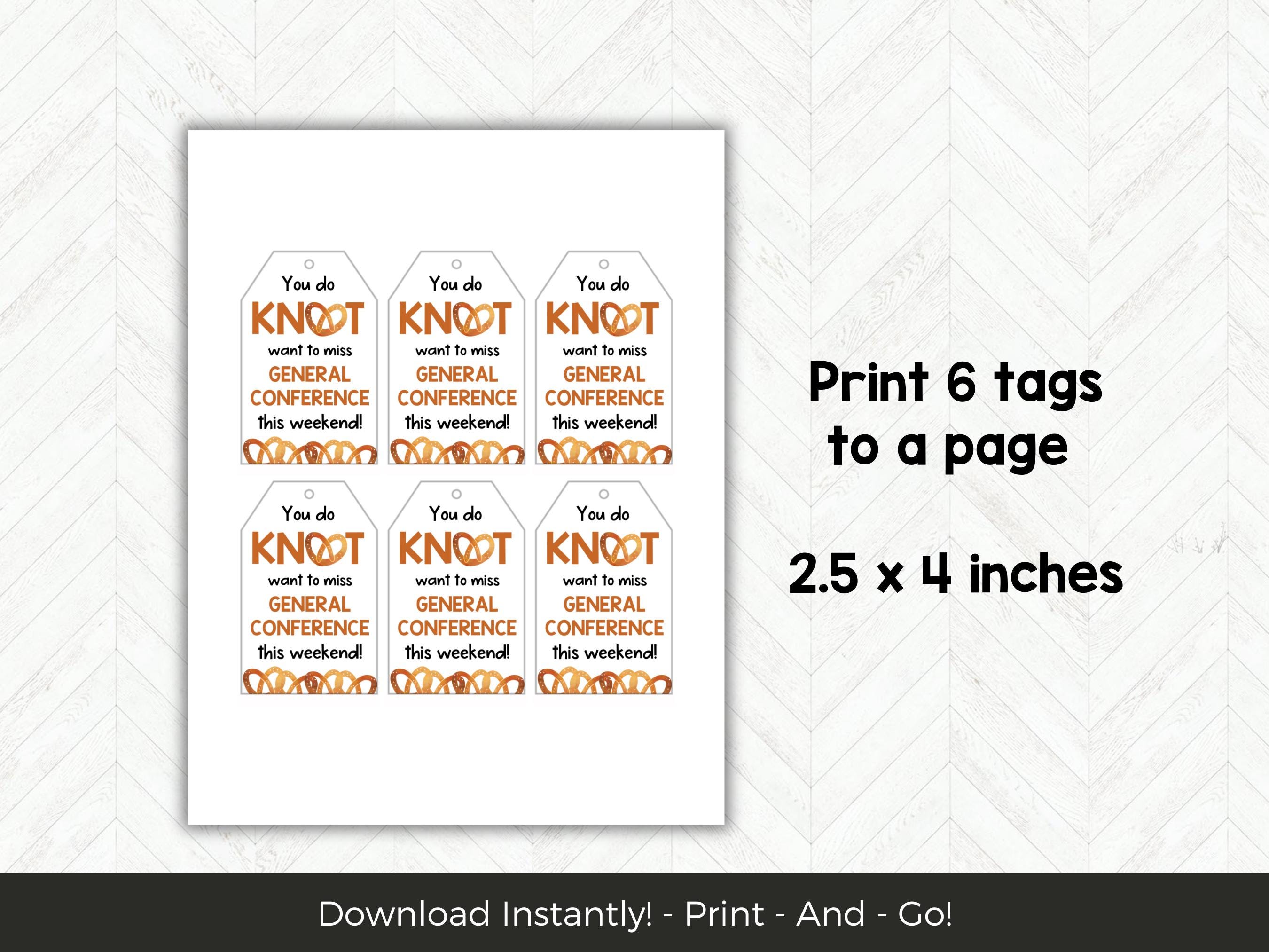 LDS Printable General Conference Treat Tag, Primary General Conference ...