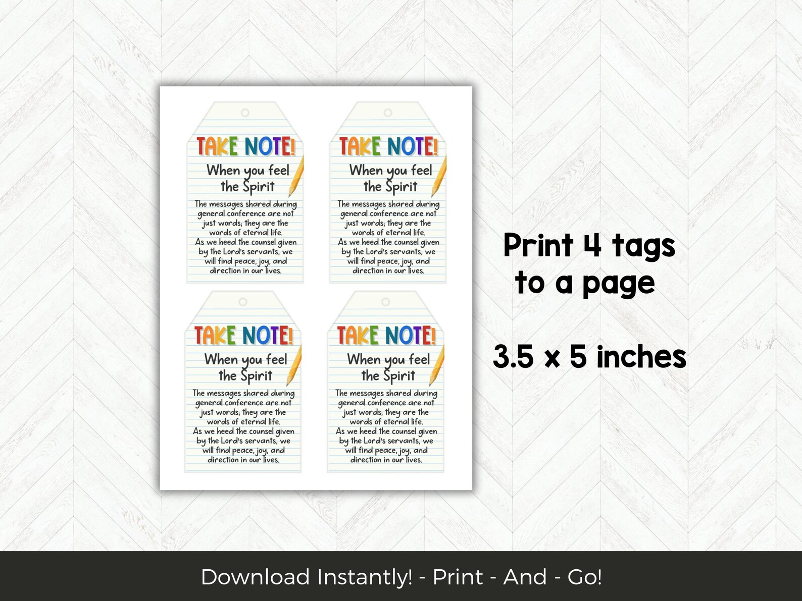 LDS General Conference Treat Tag, Primary General Conference Tag ...