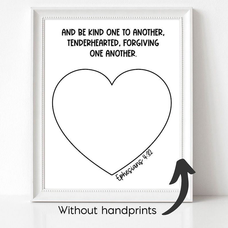 Love One Another Printable Bible Verse Handprint Art, Christian ...