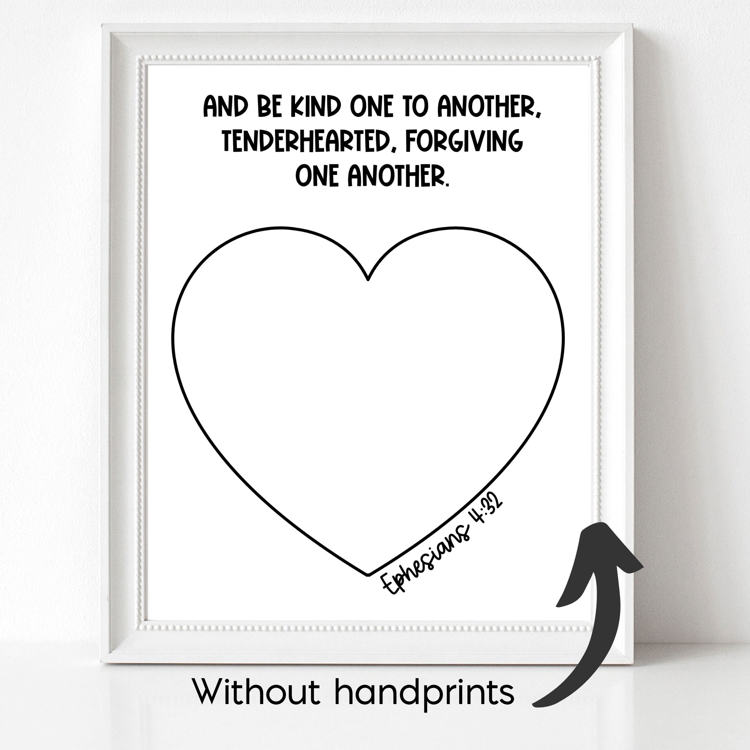 Love One Another Printable Bible Verse Handprint Art, Christian ...
