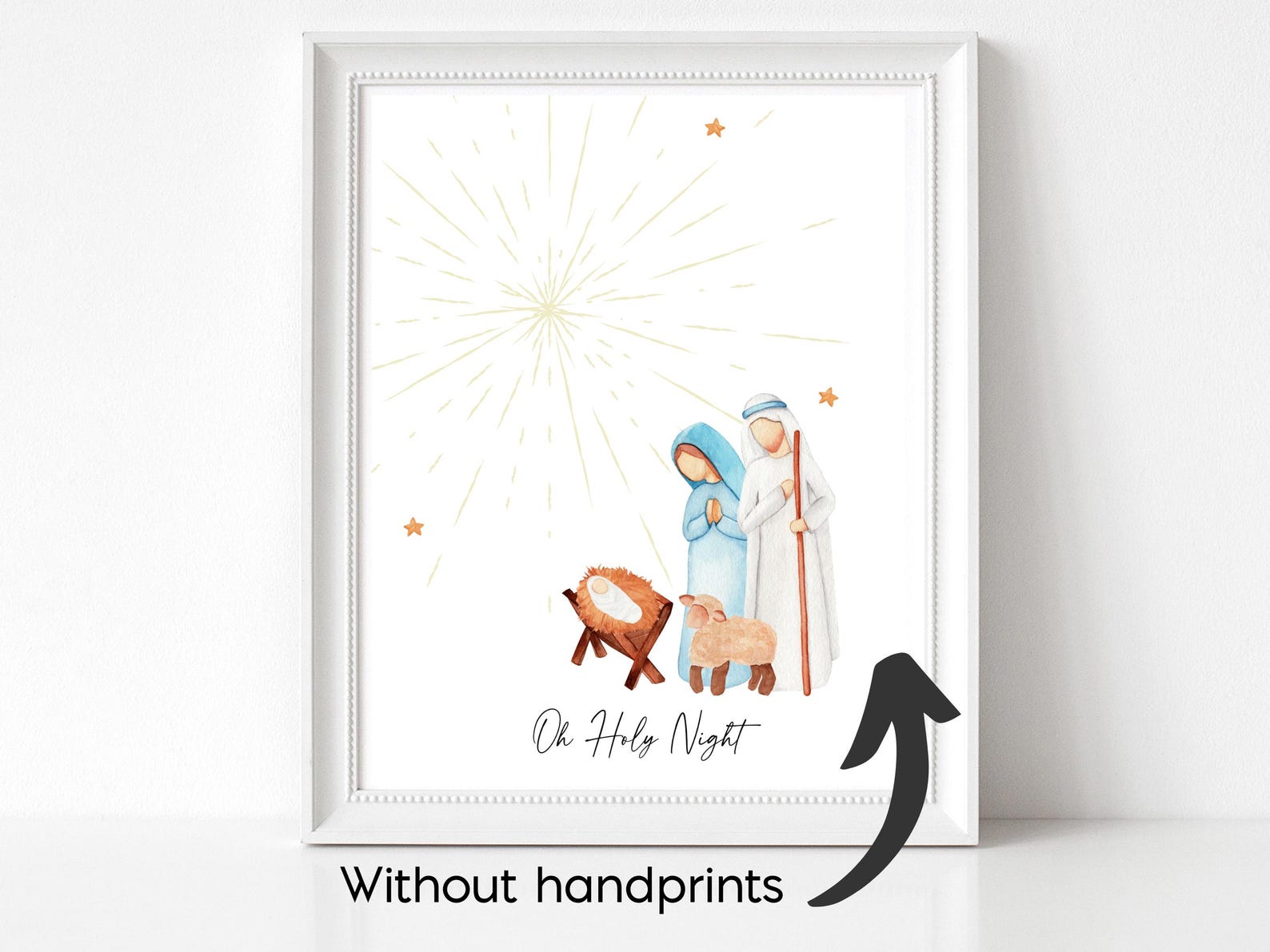 Oh Holy Night Christmas Handprint Art, Printable Sunday School Craft ...
