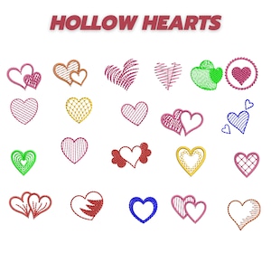 Hearts Embroidery Design, Mini Hearts, Small Hearts Machine Embroidery ...