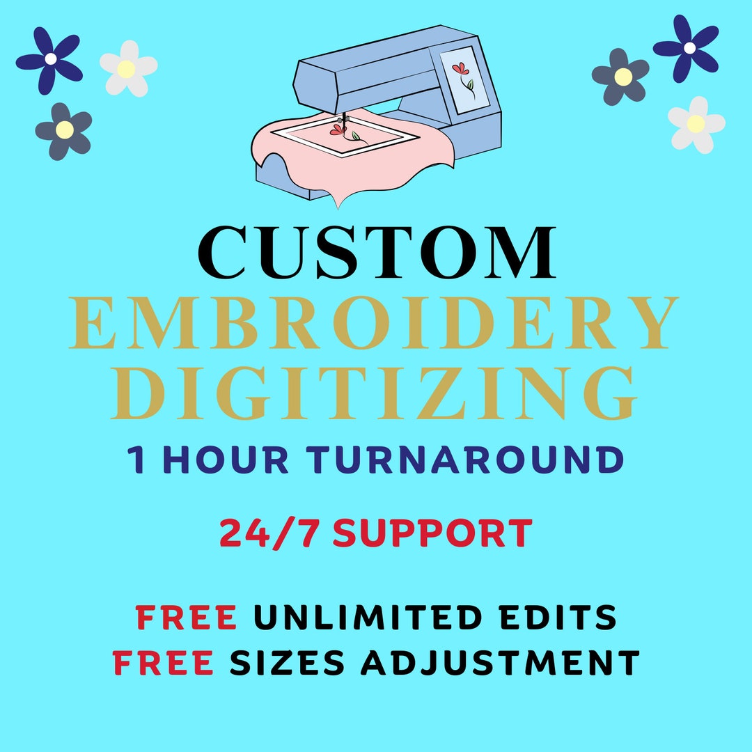Custom Embroidery Digitizing Service, Logo Digitizing, Image Digitizing ...