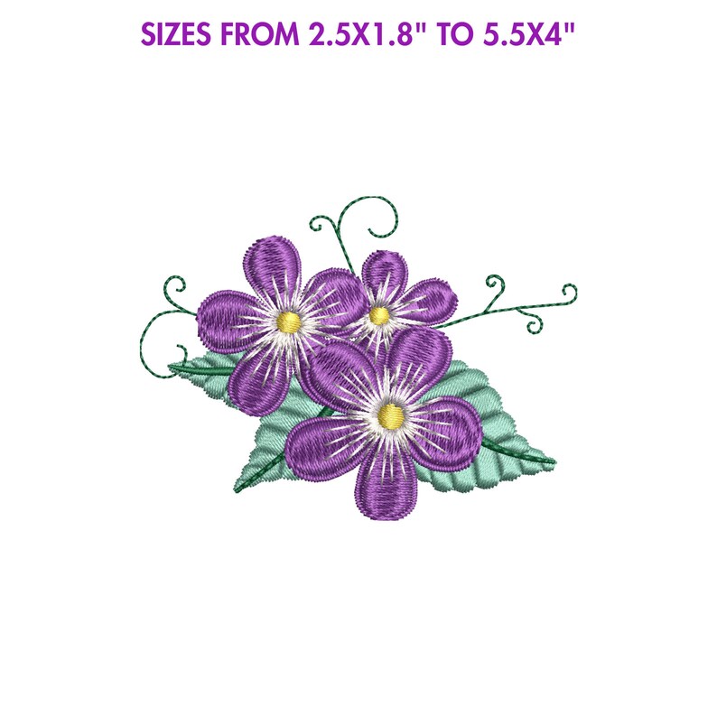Purple Flower Machine Embroidery Designs, Autumn Embroidery File, Boho ...