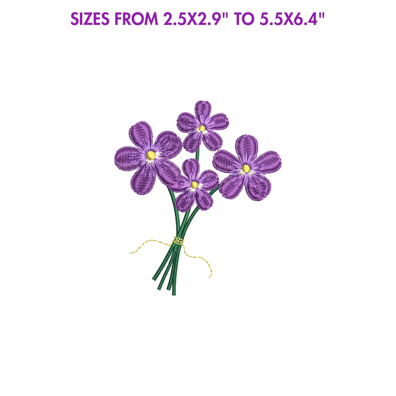 Purple Flower Machine Embroidery Designs, Autumn Embroidery File, Boho ...