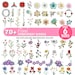 Rose Floral Font Embroidery, A-Z Full Flower Alphabet Machine ...