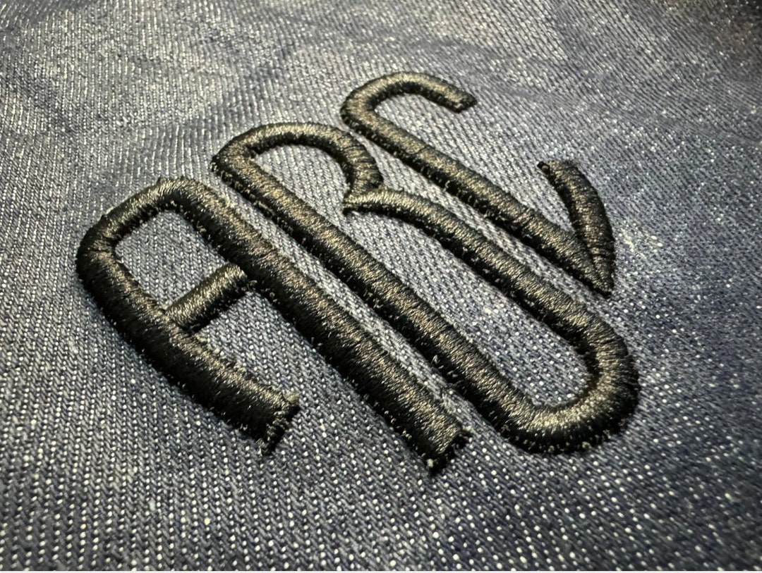 3D Puff Monogram Embroidery Font, Monogram Machine Embroidery Designs ...