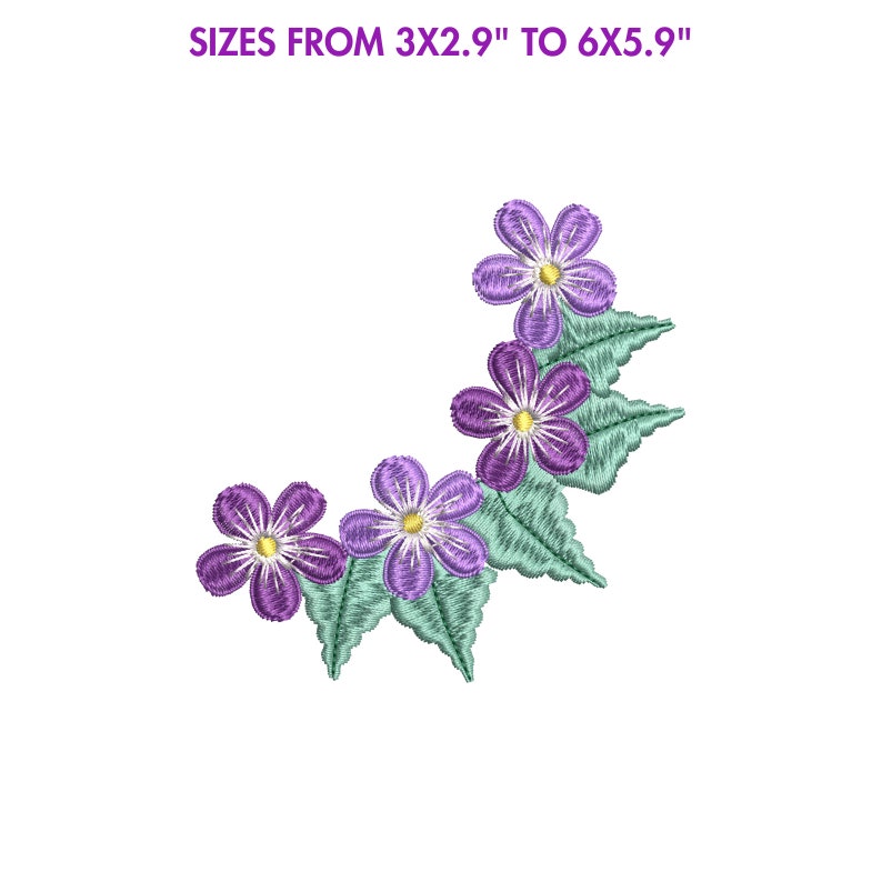 Purple Flower Machine Embroidery Designs, Autumn Embroidery File, Boho ...