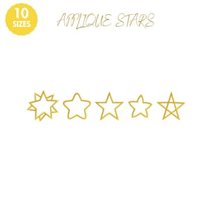Mini Star Embroidery Designs, Small Star Embroidery File, Tiny Stars ...