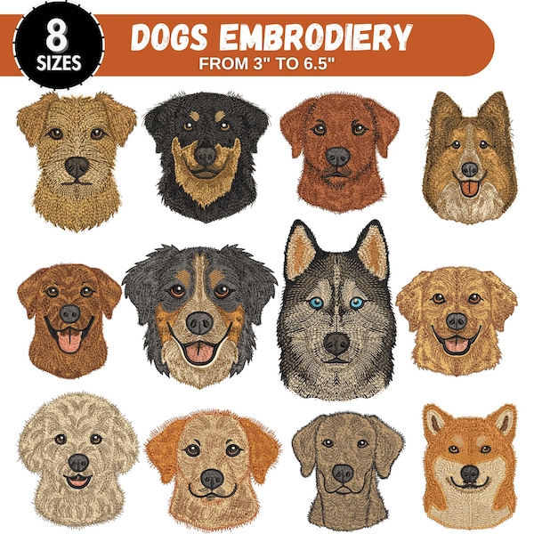 Dog Face Embroidery - Etsy