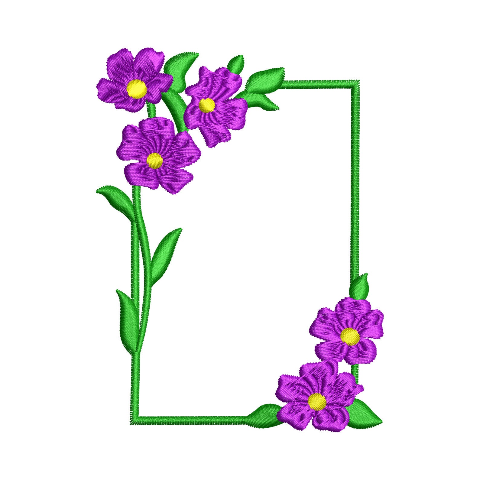 Monogram Frame Embroidery Designs, Embroidery Frames, Dainty Boho ...