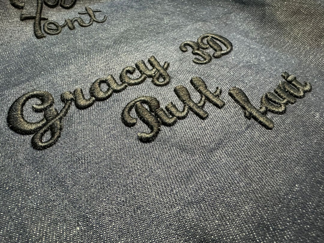 Gracy 3D Puff Font Machine Embroidery Designs, Full Alphabet Designs ...
