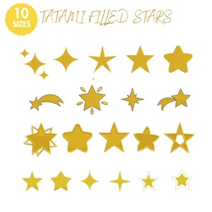 Mini Star Embroidery Designs, Small Star Embroidery File, Tiny Stars ...