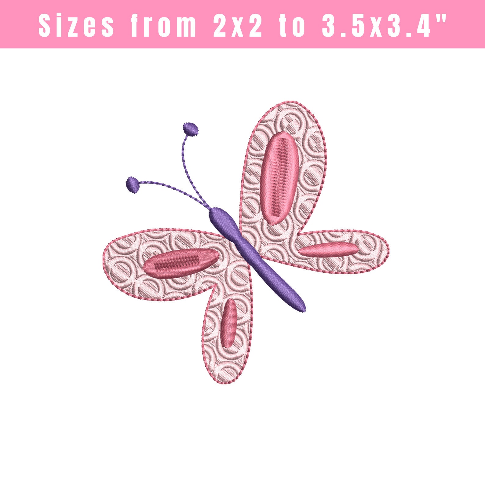 Butterfly Machine Embroidery Design - Bright Butterfly Embroidery Files ...