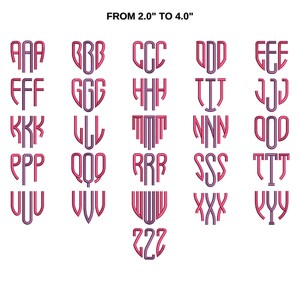 3D Puff Monogram Embroidery Font, Monogram Machine Embroidery Designs ...