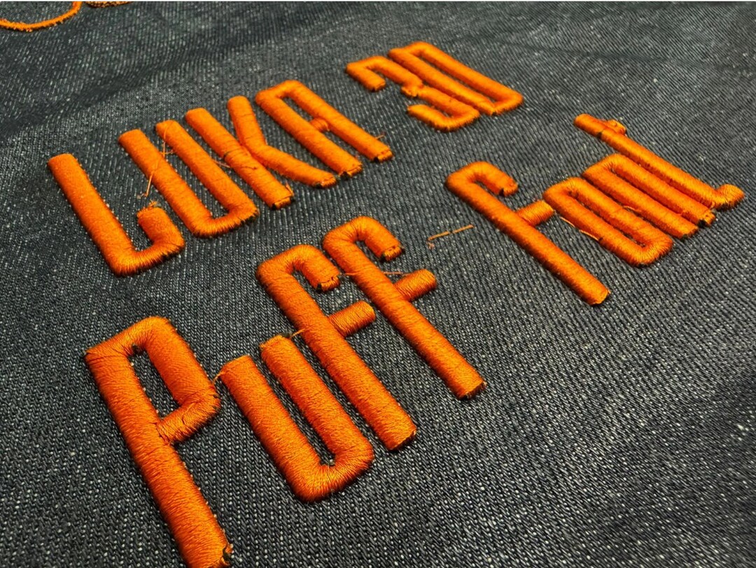 Luka 3D Puff Font Machine Embroidery Designs, Full Alphabet Designs ...