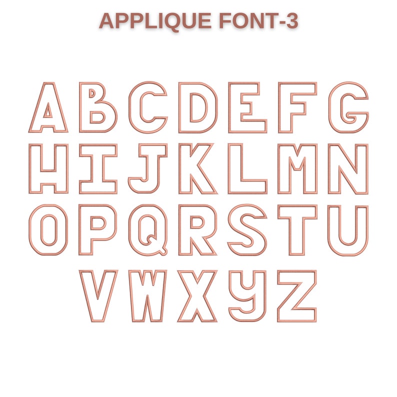 Applique Embroidery Font, Applique Alphabet, Machine Embroidery Design ...