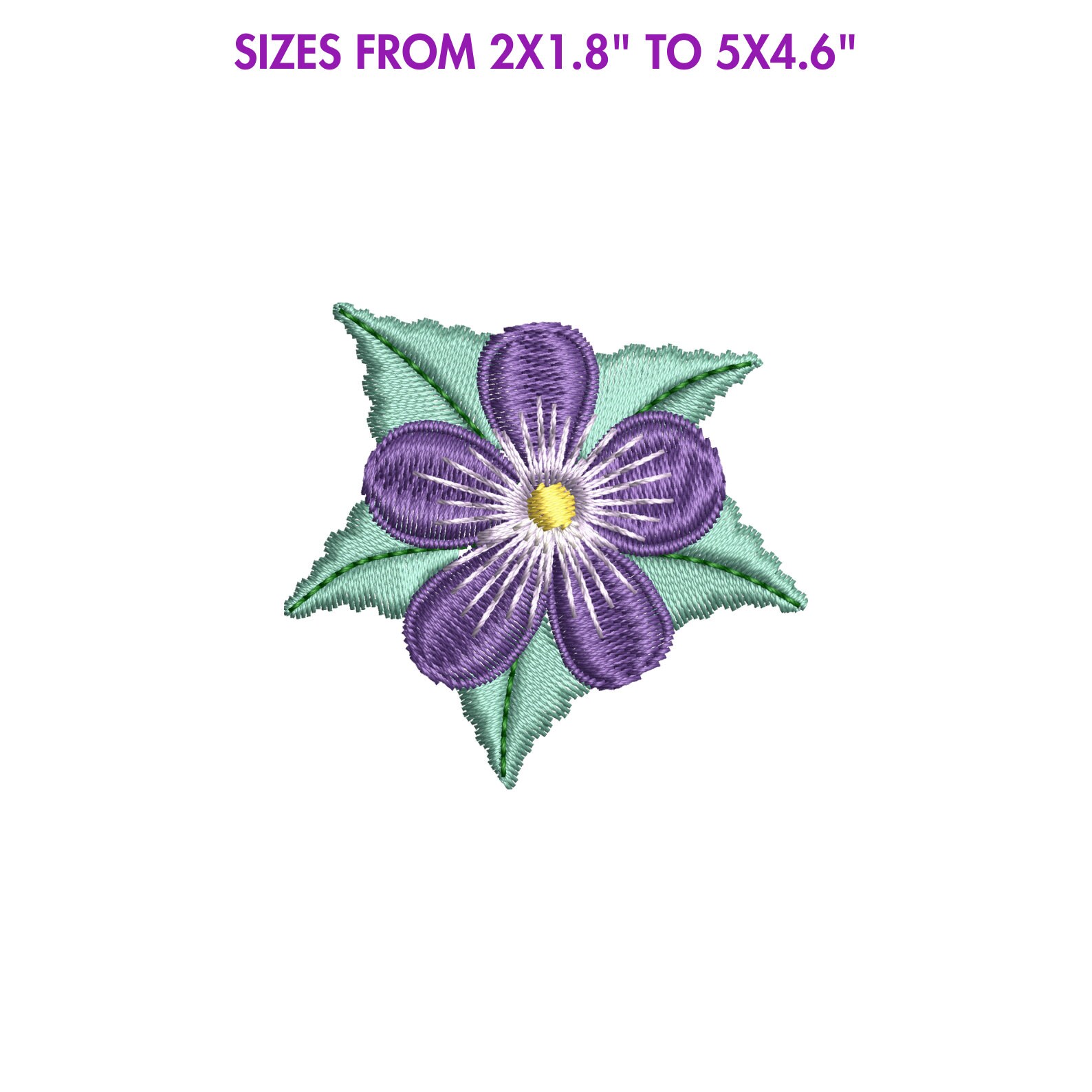 Purple Flower Machine Embroidery Designs, Autumn Embroidery File, Boho ...