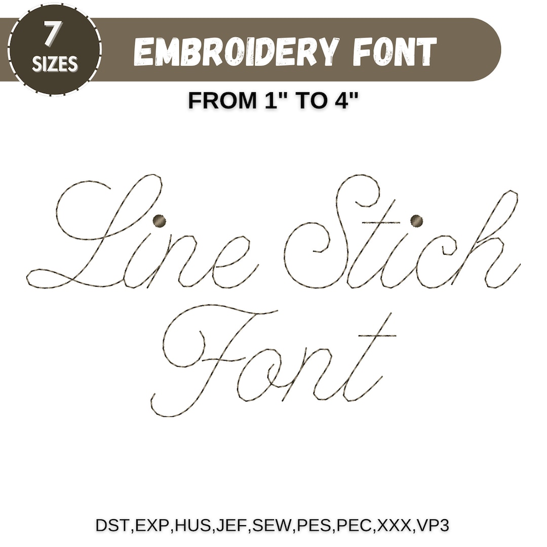 Light Chain Stitch Font Dense Chain Machine Embroidery Designs, Script ...