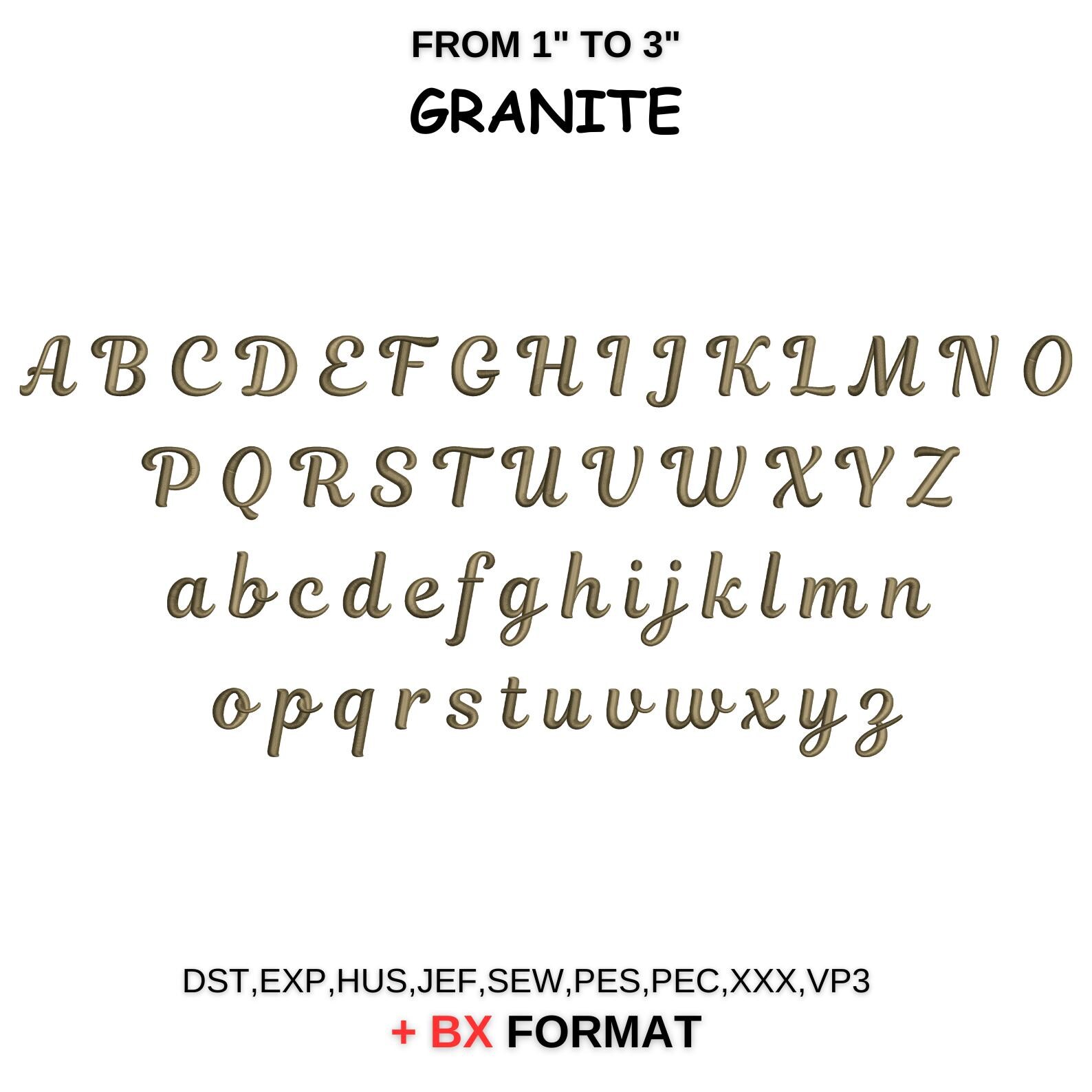 3D Puff Font Machine Embroidery Designs Bundle, Full Alphabet Designs ...