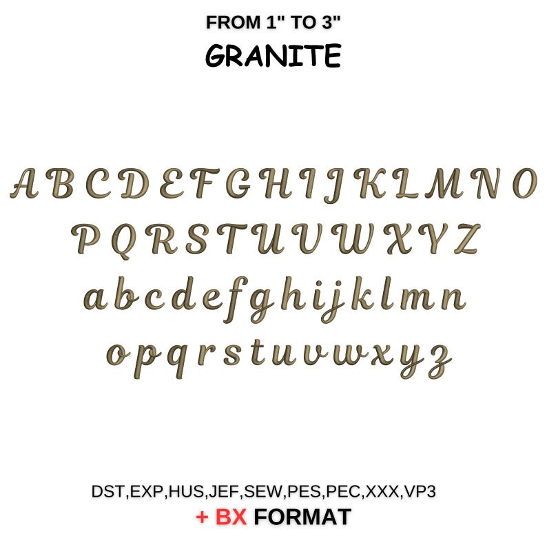 3D Puff Font Machine Embroidery Designs Bundle, Full Alphabet Designs ...