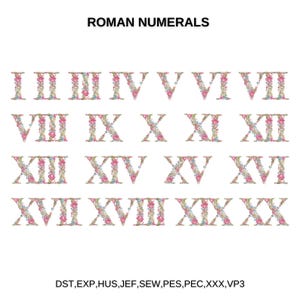 Floral Font Machine Embroidery Designs, A-Z Full Flower Alphabet ...