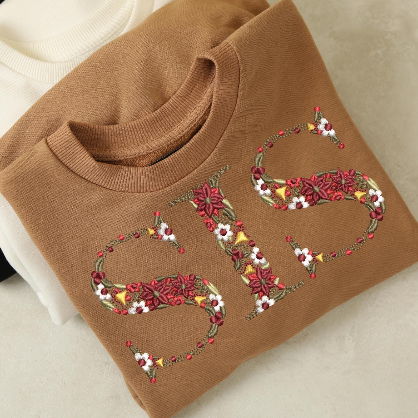 Floral Font Embroidery, A-Z Full Flower Alphabet Machine Embroidery ...