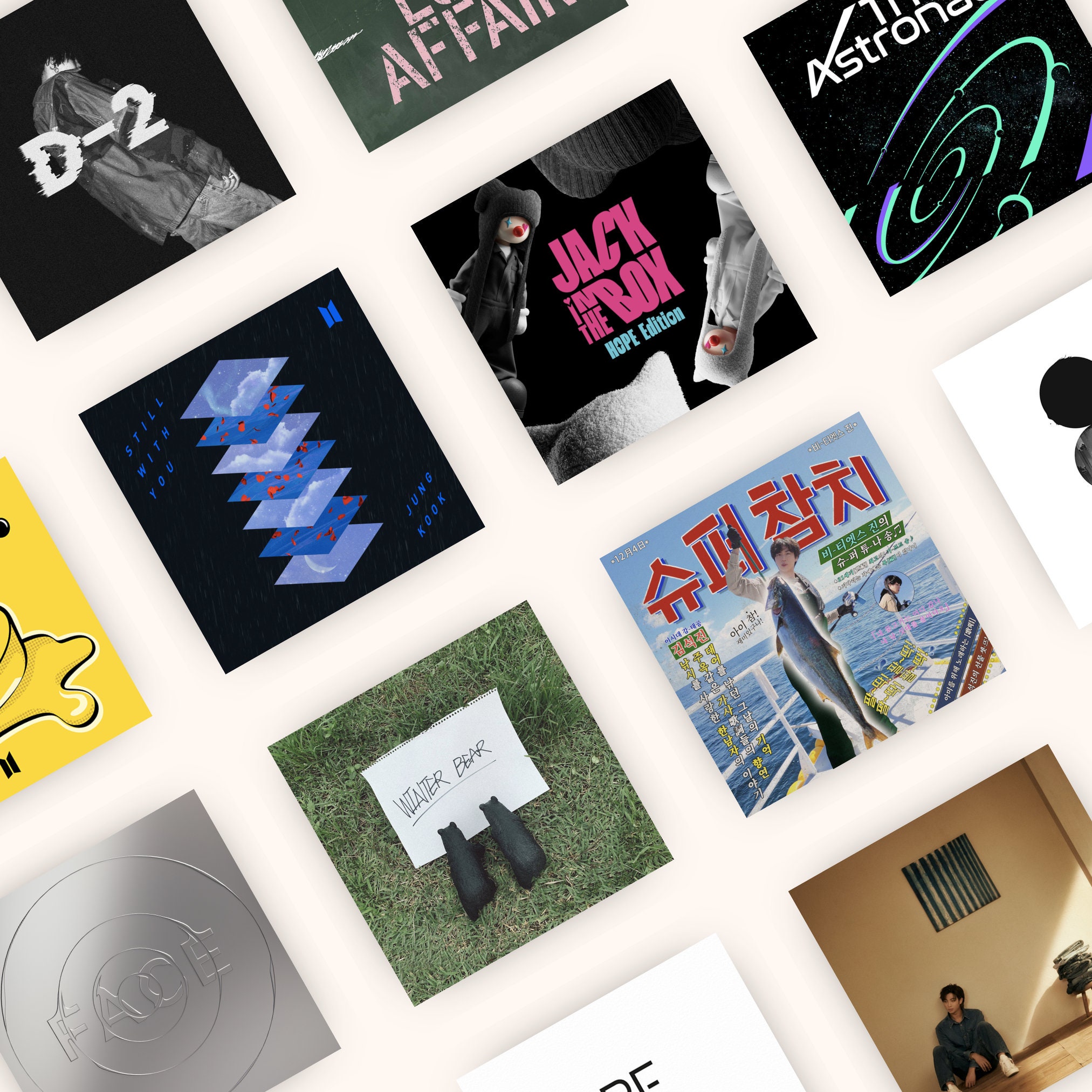 BTS Discography Album and Solo Cover Poster Kpop Aesthetic Digital ...