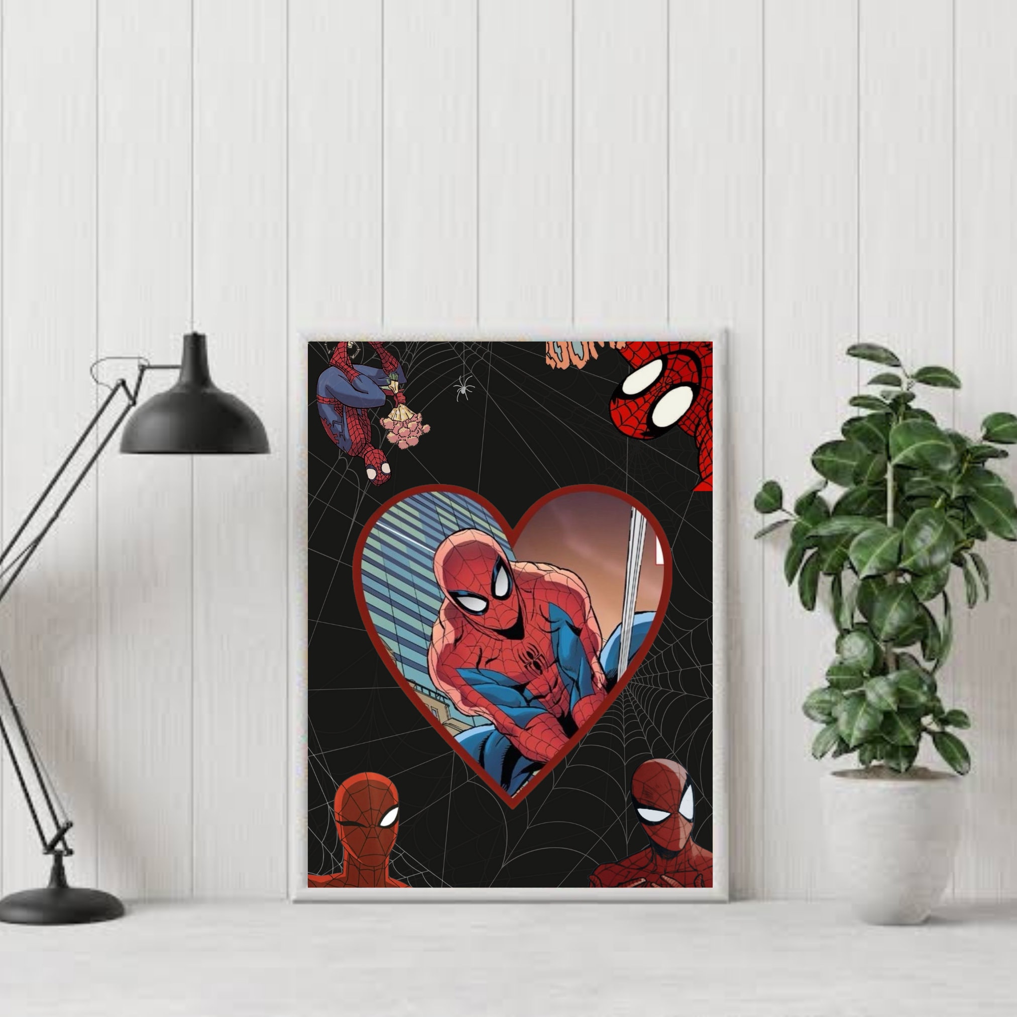 Spiderman Poster ,spider-man Wall Art, Spiderman Canvas Print Art, Kids ...