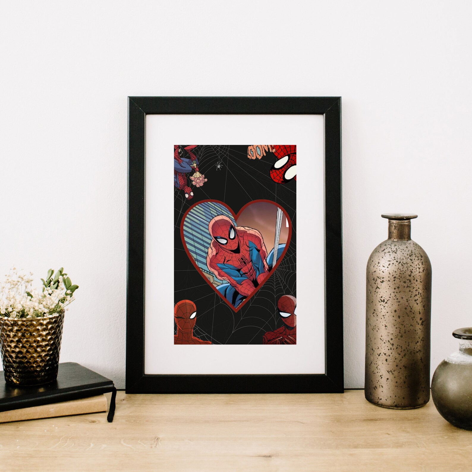 Spiderman Poster ,spider-man Wall Art, Spiderman Canvas Print Art, Kids ...
